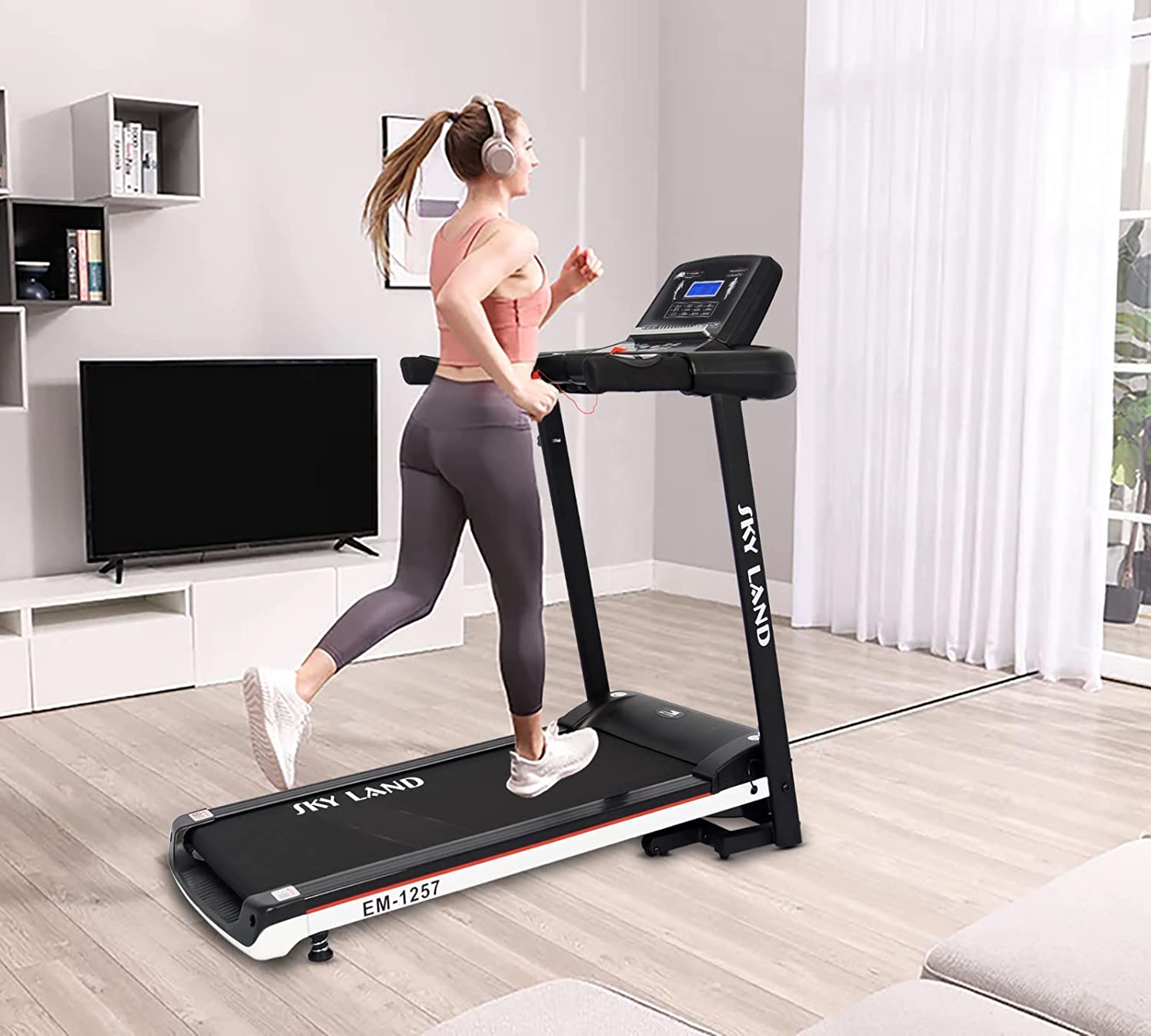 Treadmill for home use EM-1257 Magic Digital Treadmill - Black