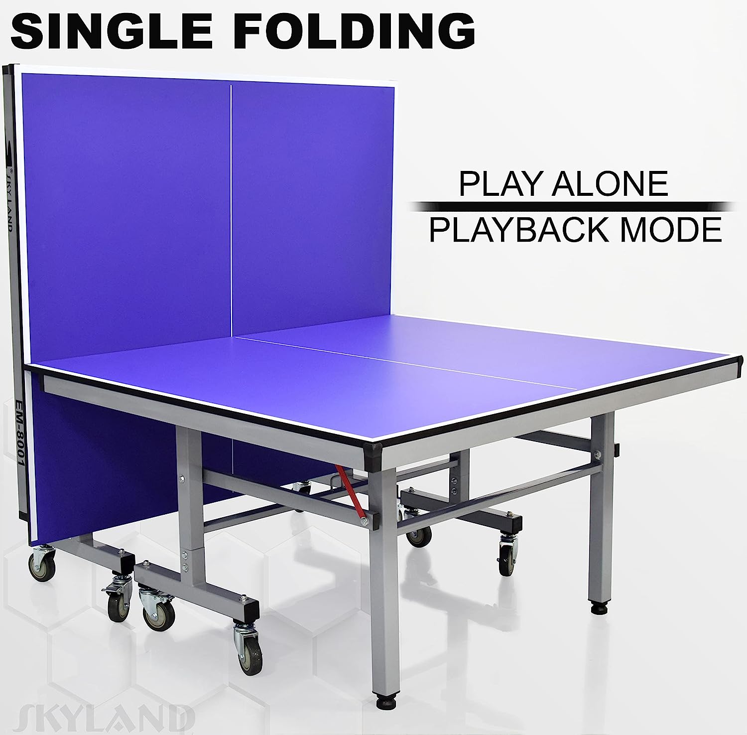 Em-8001 Single Folding Movable Tennis Table, ping pong Table Blue SKY ...