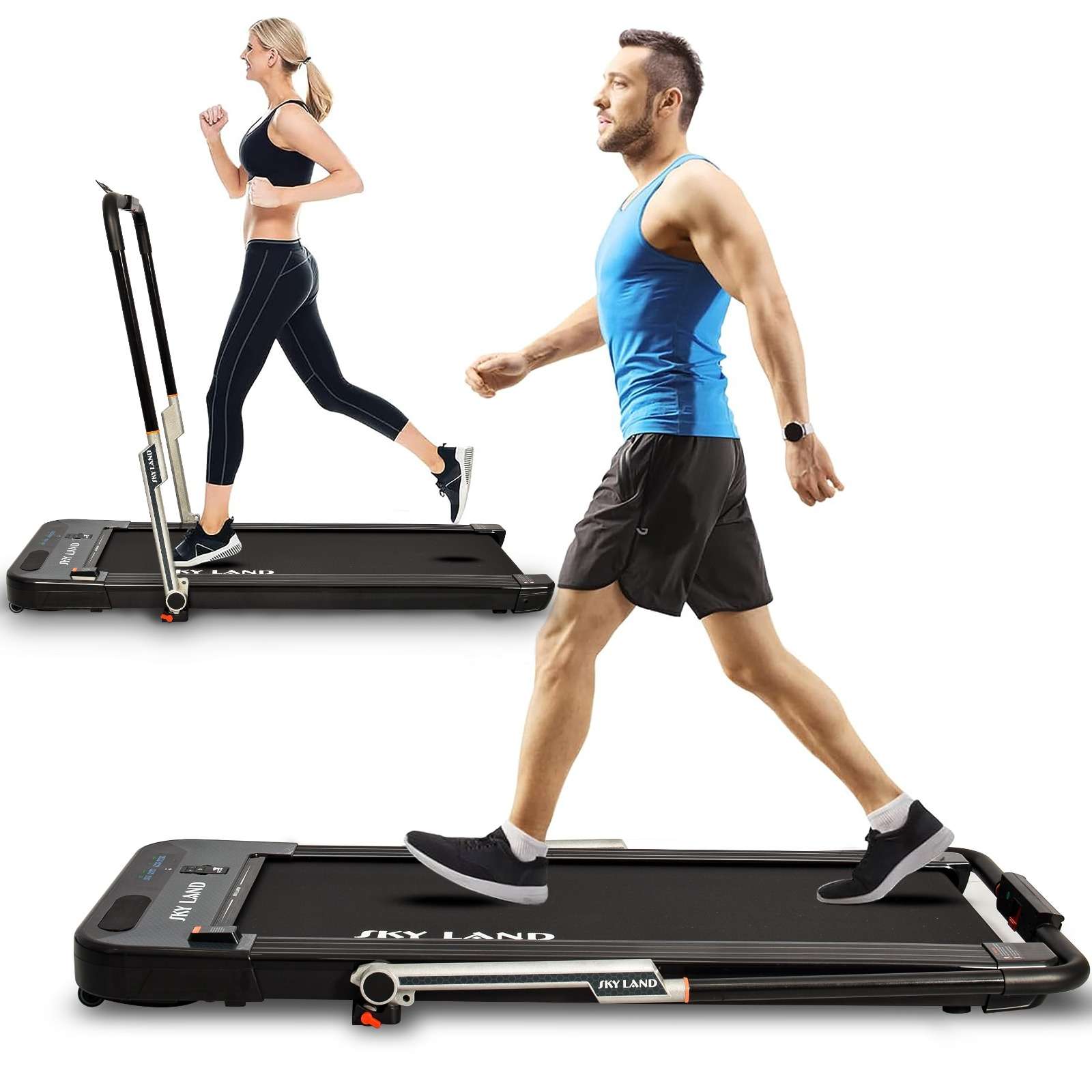 SKY LAND Fitness Treadmill: 2-in-1 Under Desk Treadmill: Foldable 2.5 ...