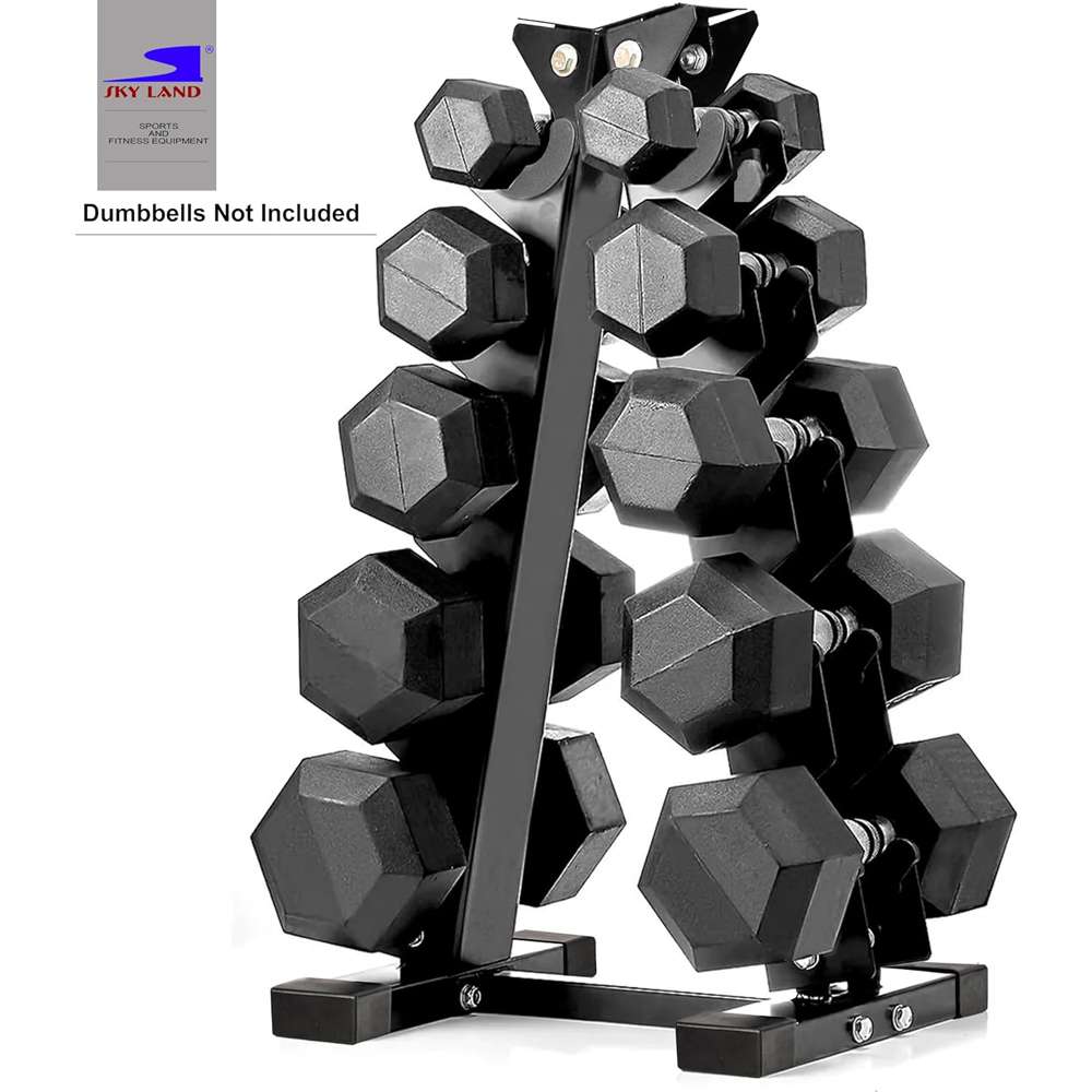 SKY LAND A-Shaped Dumbbell Rack Dumbbells Weight Storage Rack - Heavy ...