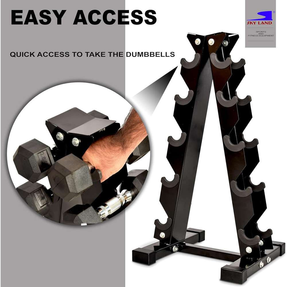 SKY LAND A-Shaped Dumbbell Rack Dumbbells Weight Storage Rack - Heavy ...