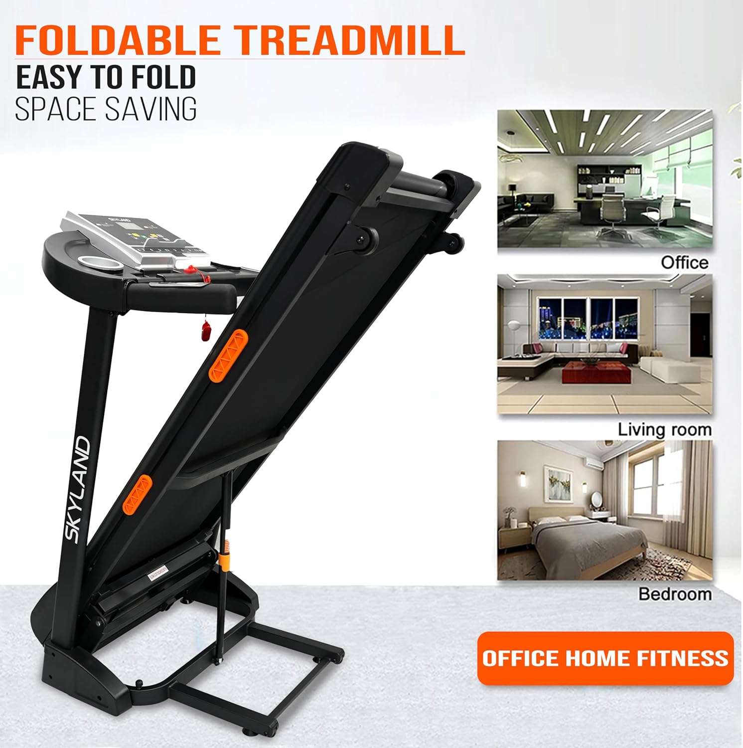 SKY LAND Treadmill Compact & Versatile with Built-In Bluetooth Speaker ...