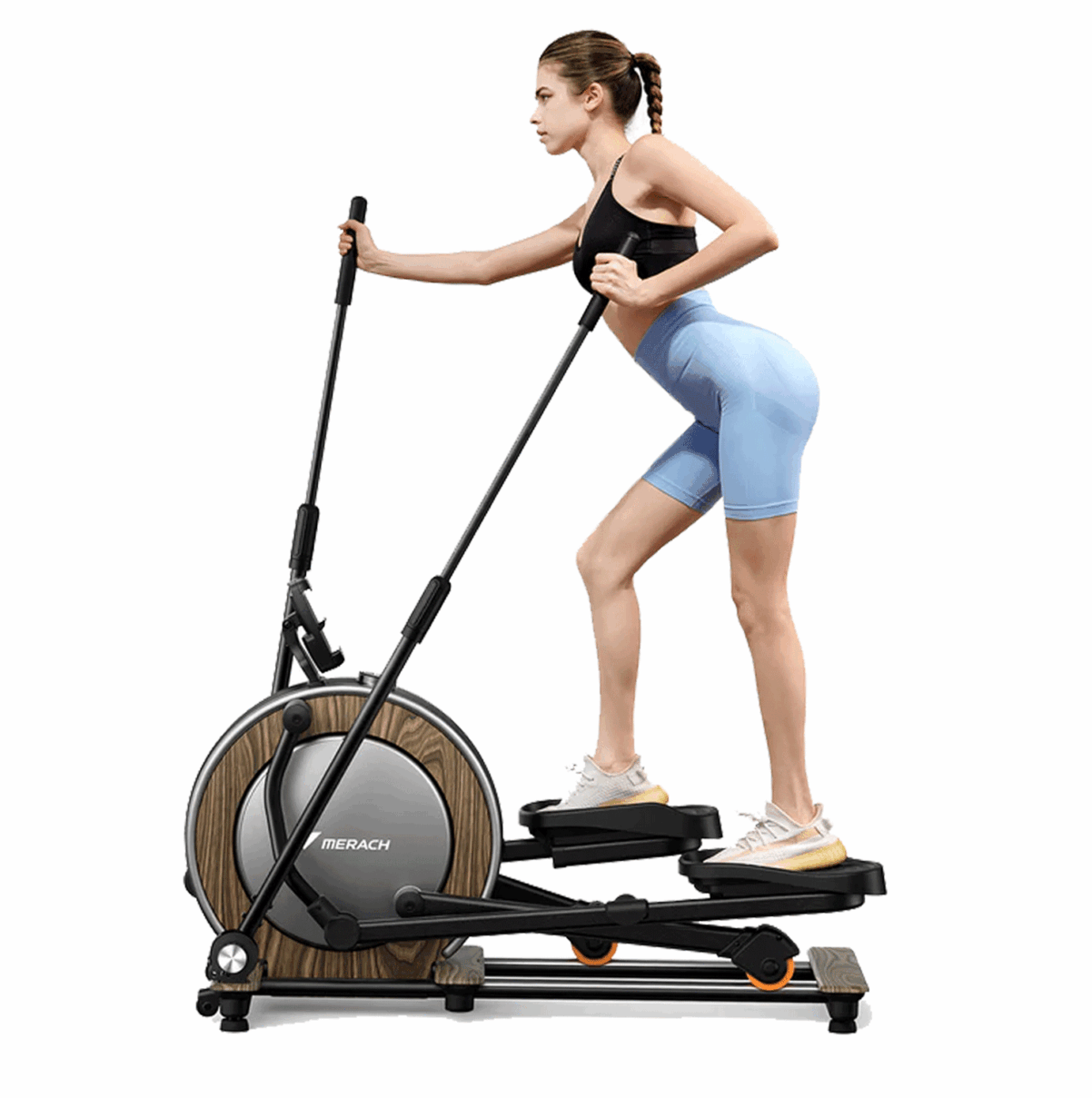 Smart Elliptical with auto resistance & retractable Elliptical Bike