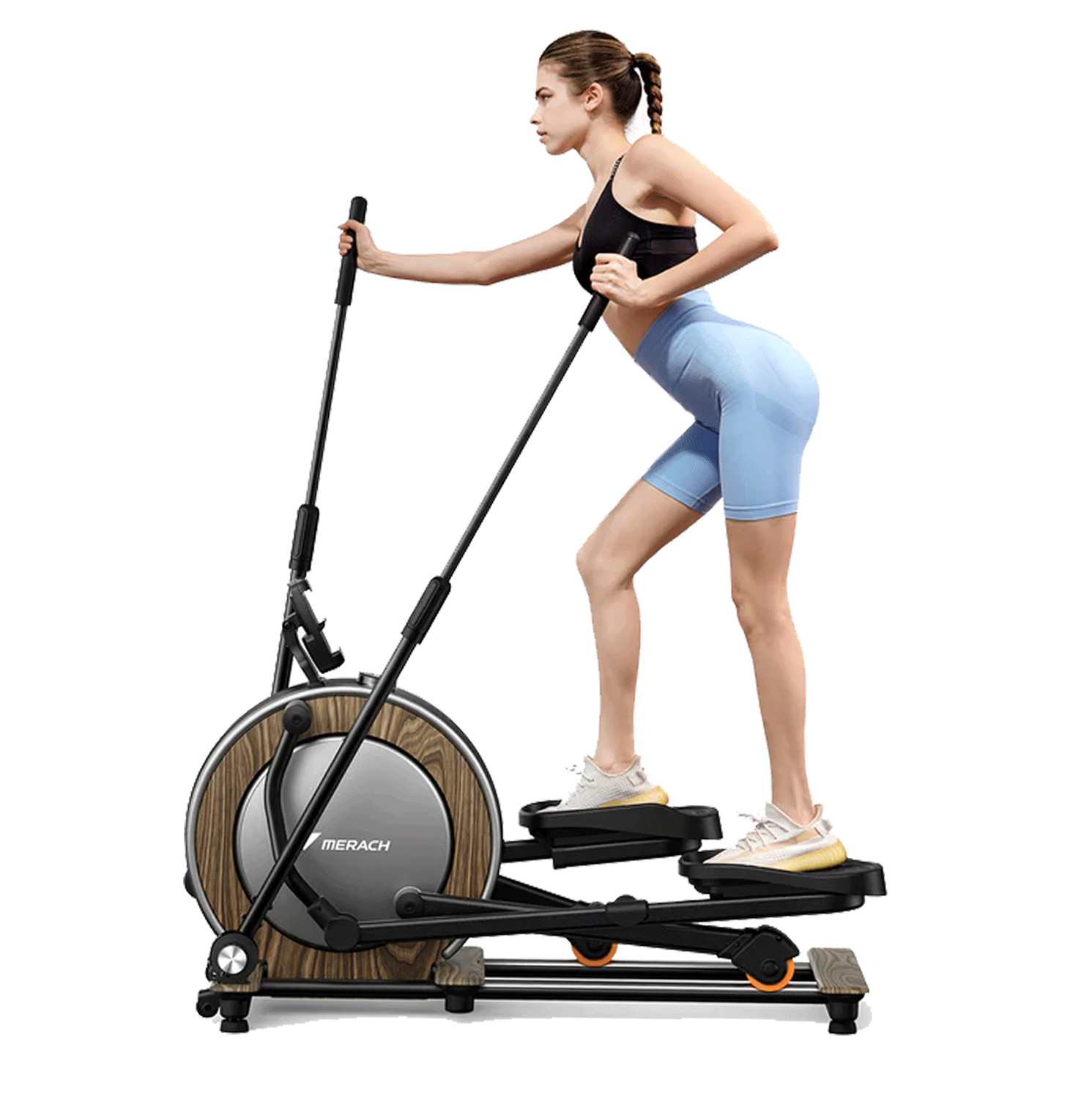 Smart Elliptical with auto resistance & retractable Elliptical Bike