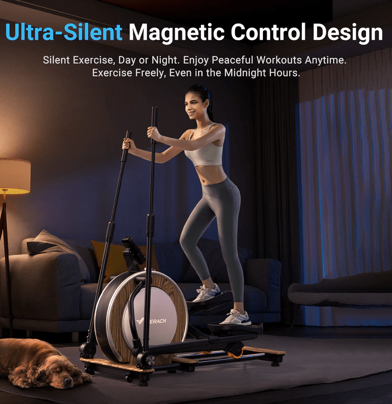 Smart Elliptical with auto resistance & retractable Elliptical Bike