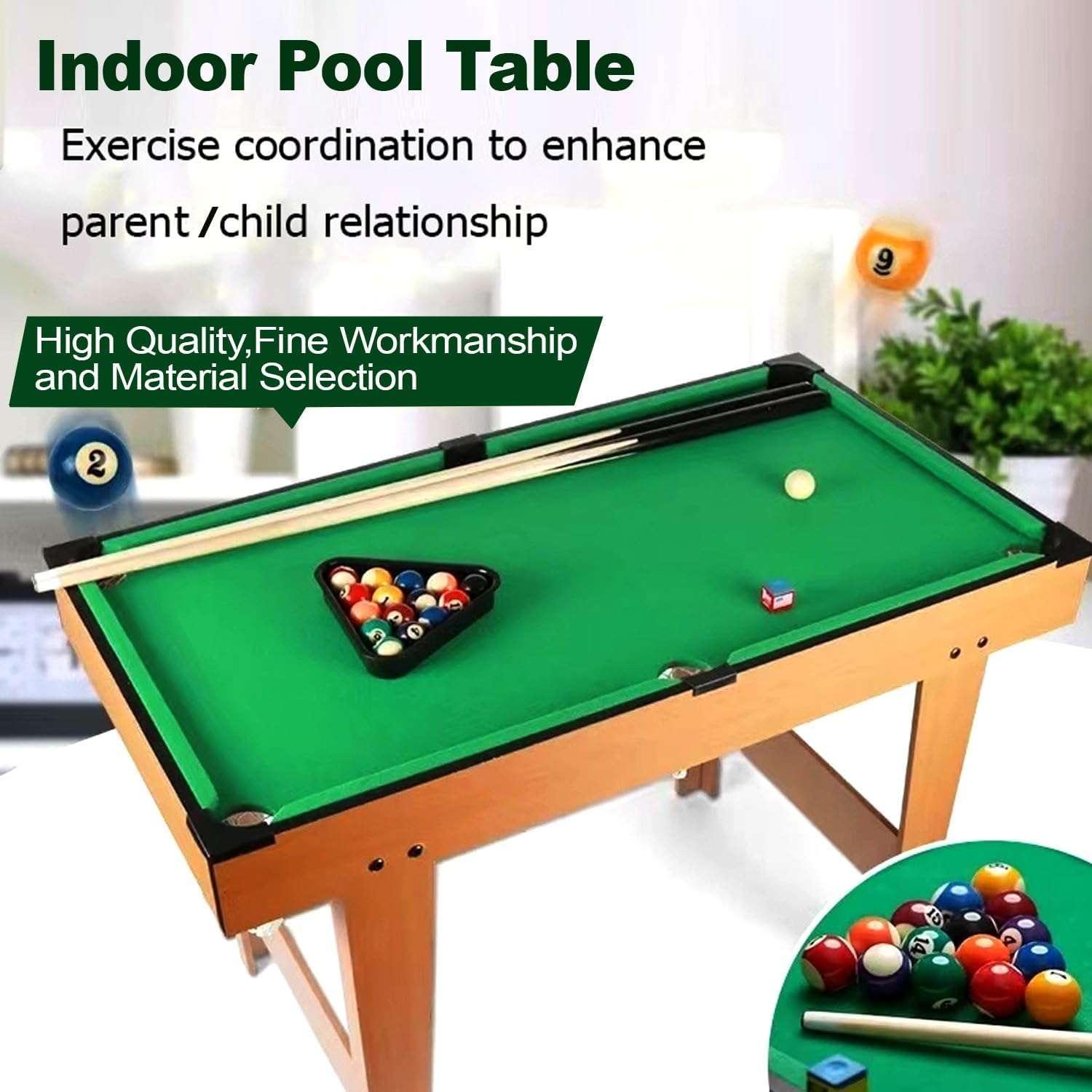 SKY LAND 31-Inch Tabletop Billiards Set - Portable Pool Table Game for ...