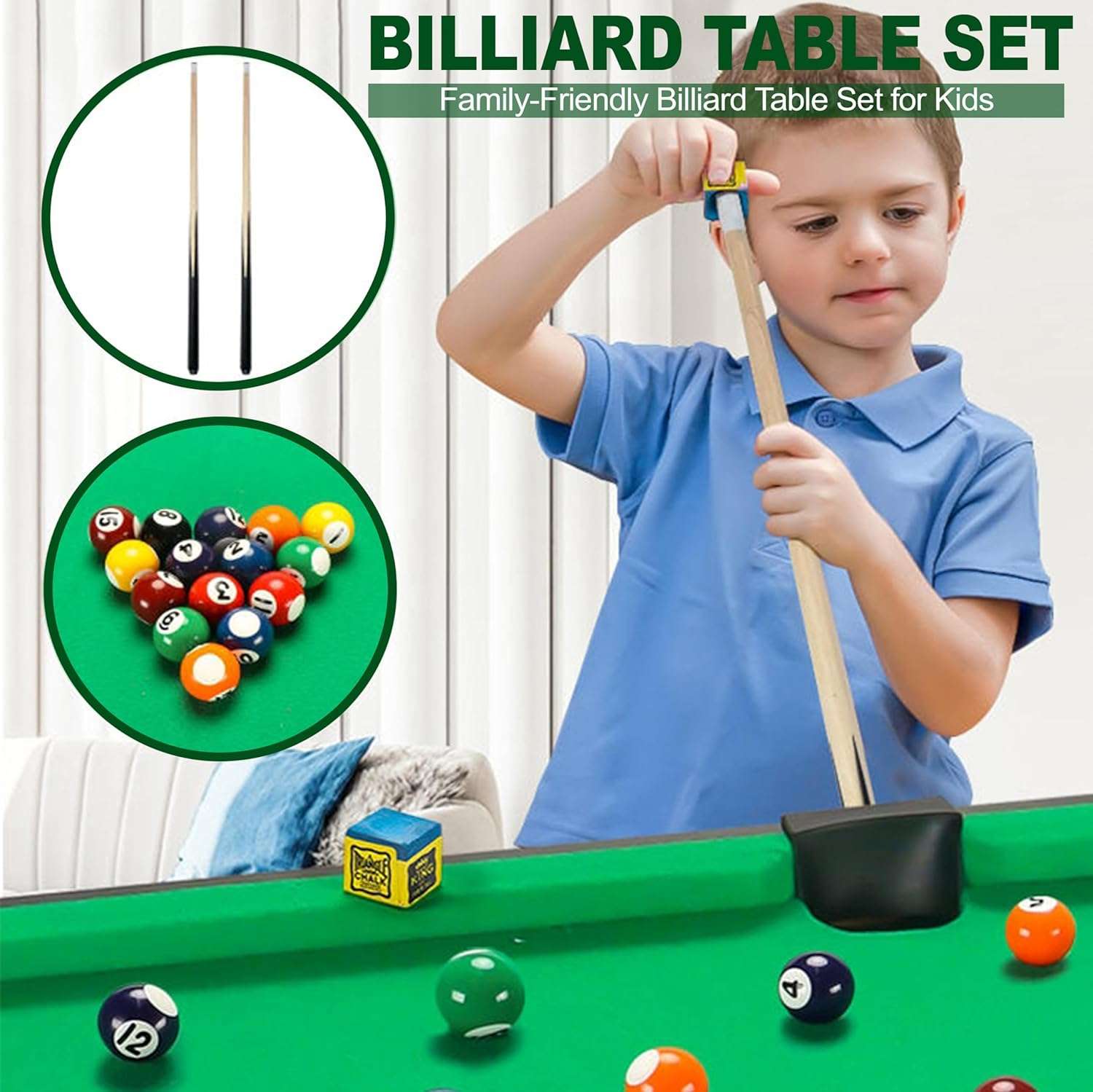 SKY LAND 31-Inch Tabletop Billiards Set - Portable Pool Table Game for ...